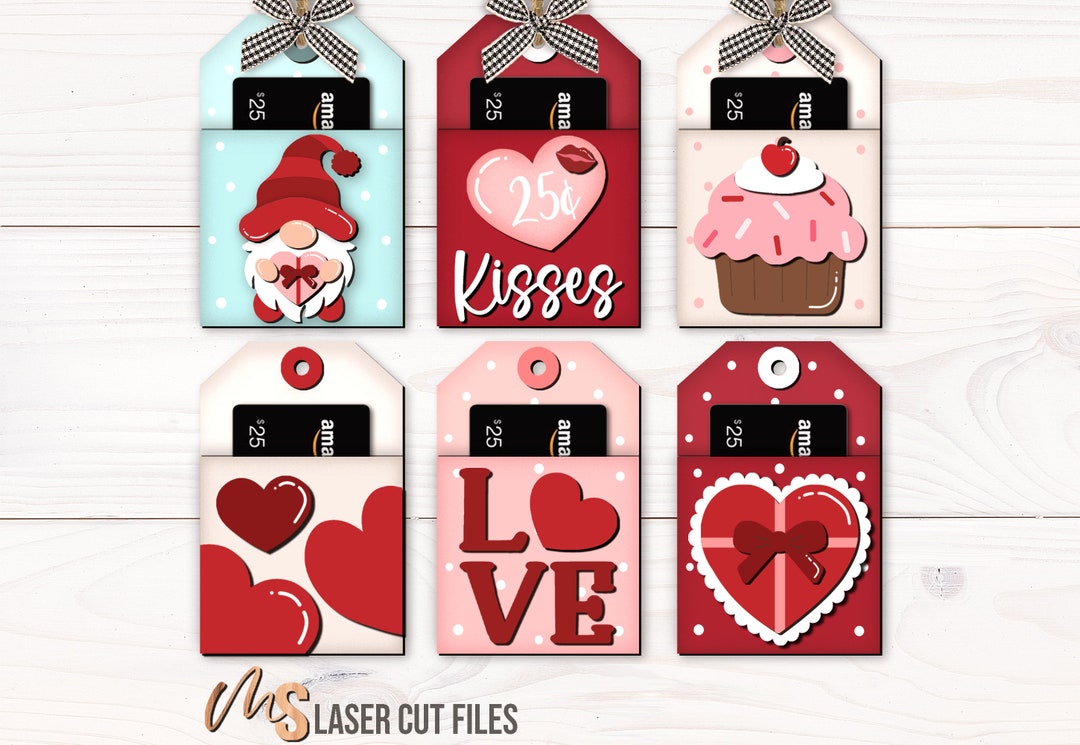 Valentine Gift Card Holder SVG - Valentines Day Money Holder Svg ...