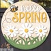 Daisy Hello Spring Door Hanger Svg Spring Welcome Sign Svg Daisy Svg ...