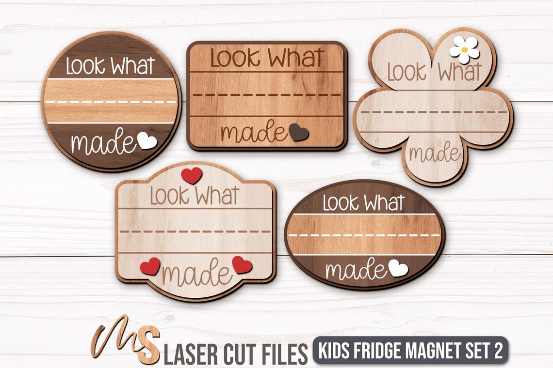 Look What I Made Custom Fridge Magnet SVG Bundle: Kids Magnet Svg Craft ...