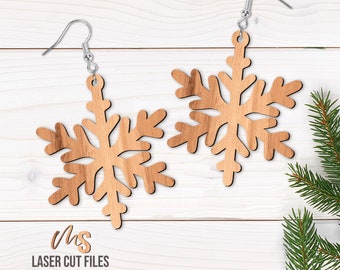 Snowflake Earrings SVG Snowflake Svg Winter Earrings Svg Christmas ...