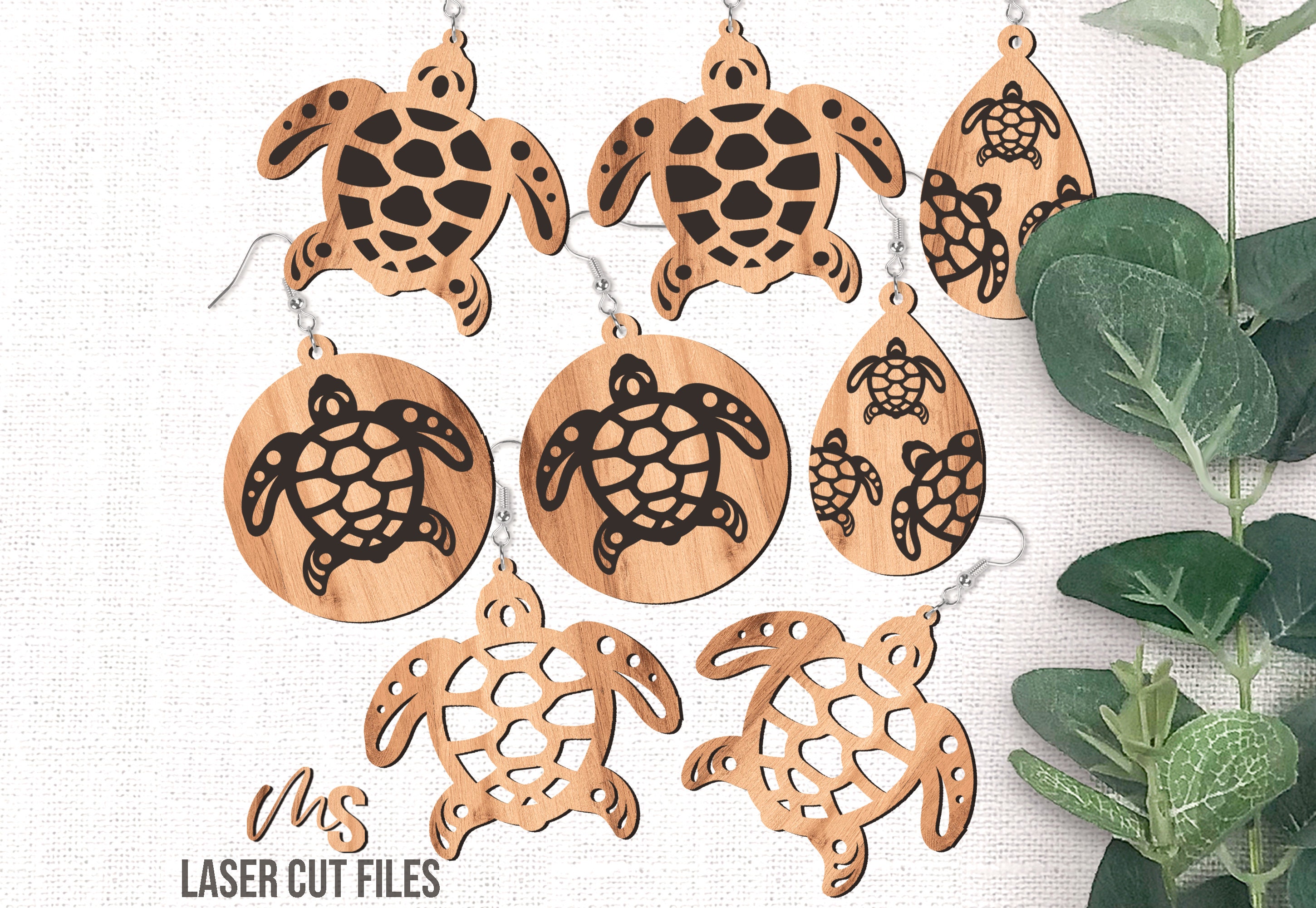 Turtle Earrings SVG Earring Svg Sea Turtle Svg Laser Cut - Etsy