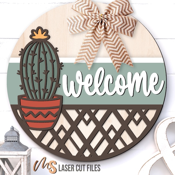 Cactus Door Hanger - Etsy