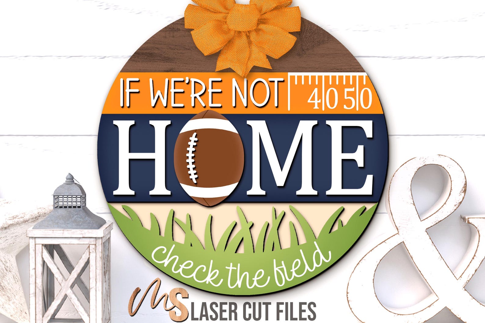 Funny Football Welcome Sign SVG: Football Door Hanger Laser Cut Files ...