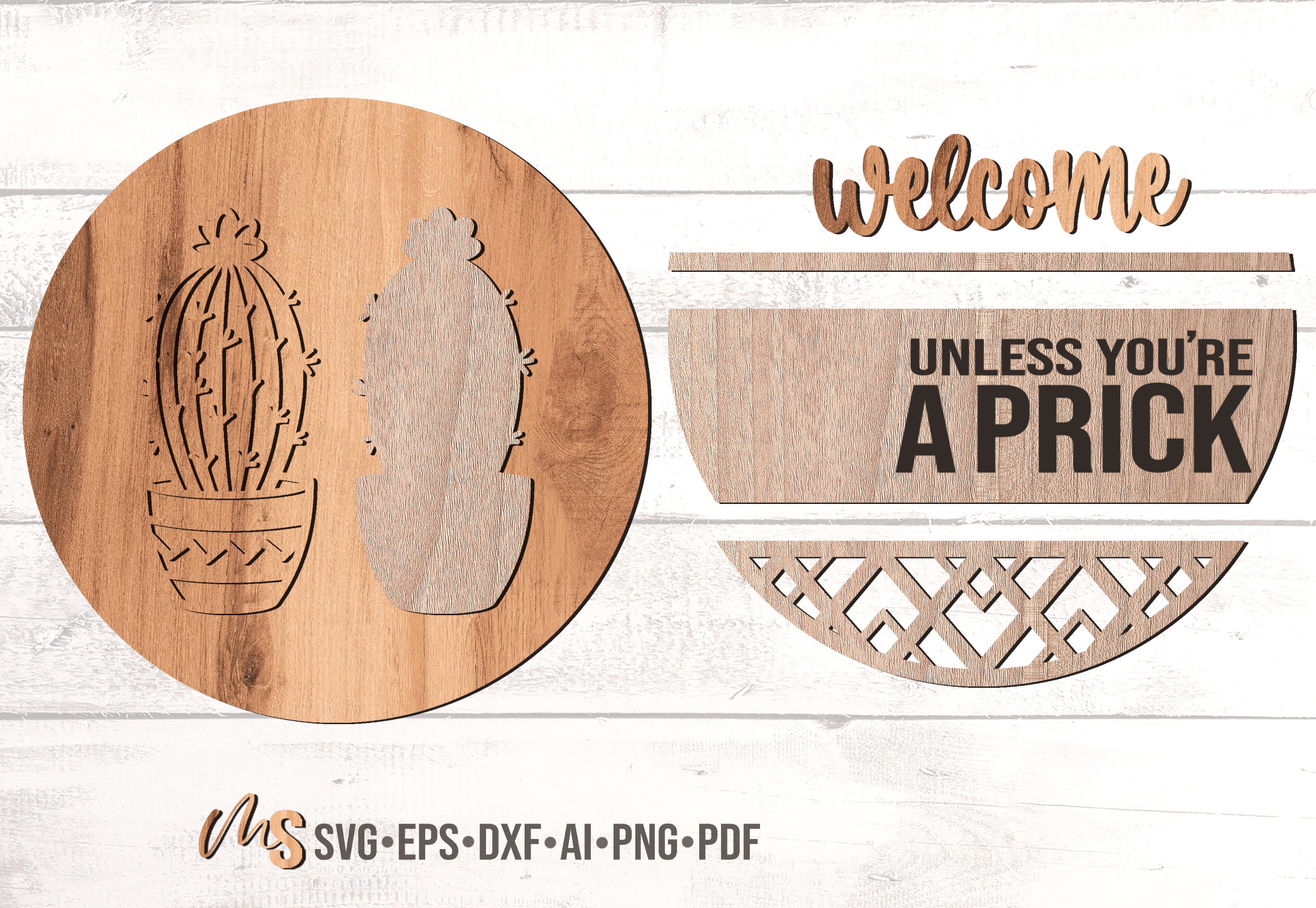 Cactus Welcome Sign Svg Western Door Hanger Svg Cactus Svg - Etsy