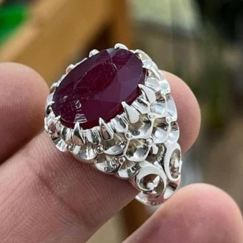 Mens Natural Ruby Ring - Etsy
