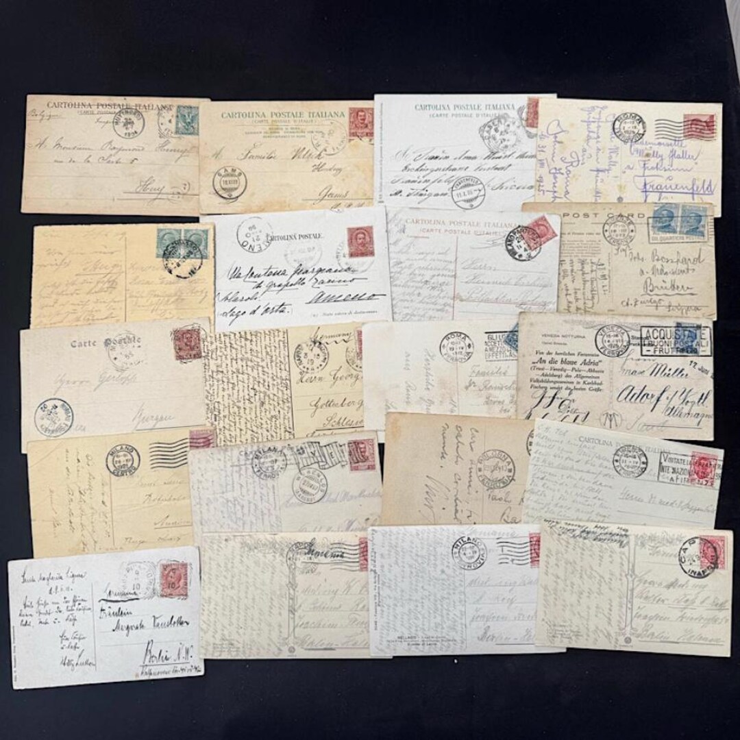 10 Early 1900s Italian Peninsula Antique Postcards – Handwritten ...