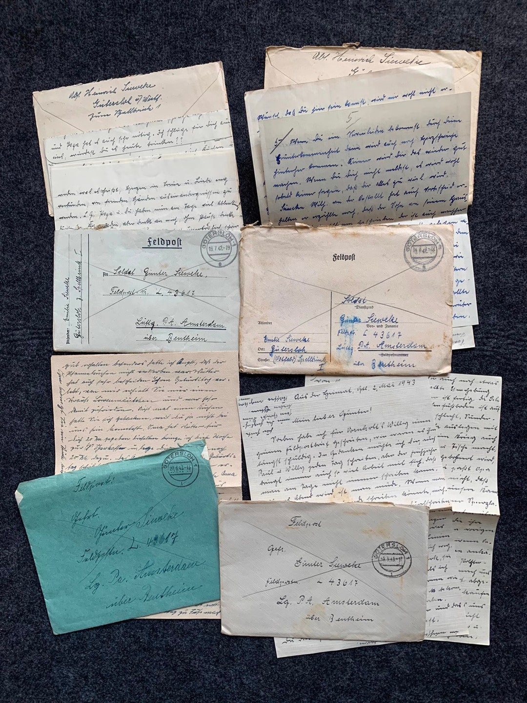 Authentic Vintage European Military Mail- WWII Handwritten Letters and ...