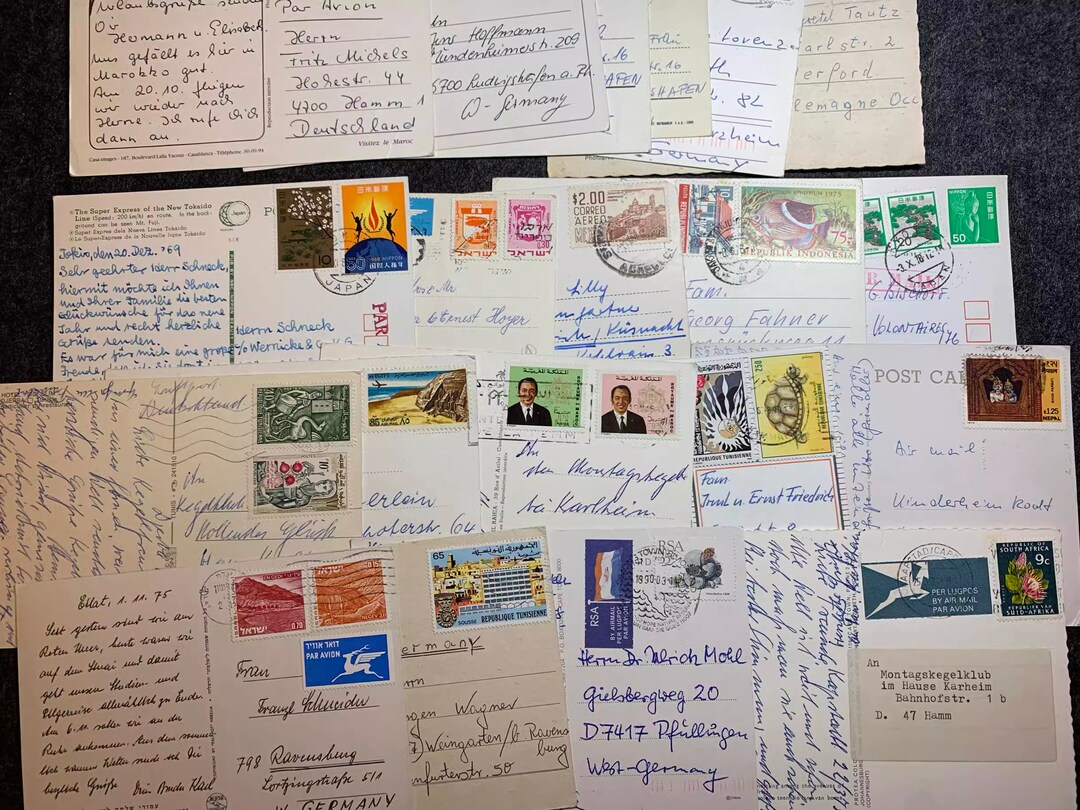 Set of 6 Vintage Handwritten Authentic Antique Postcards From the 1900s ...