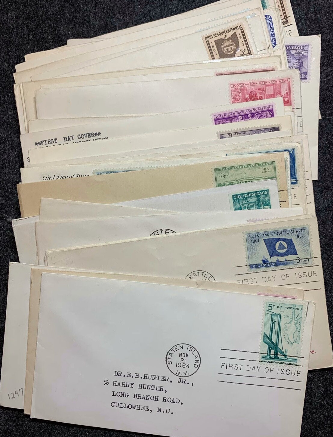 Set of 5 English Vintage Handwritten Antique Envelopes From the 1900s ...