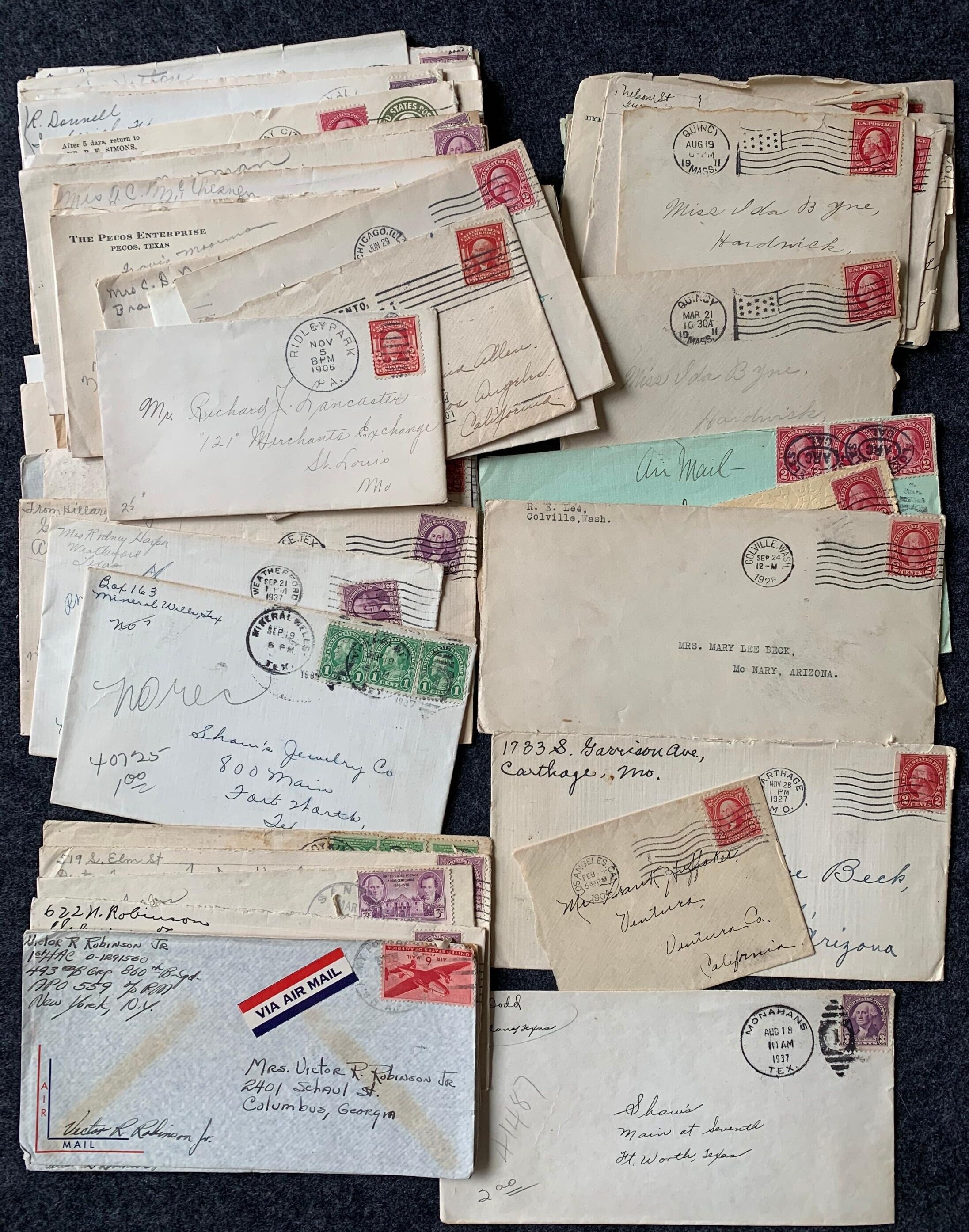 Bundle of 12 Vintage Authentic Evelopes From the 1900s - Antique ...