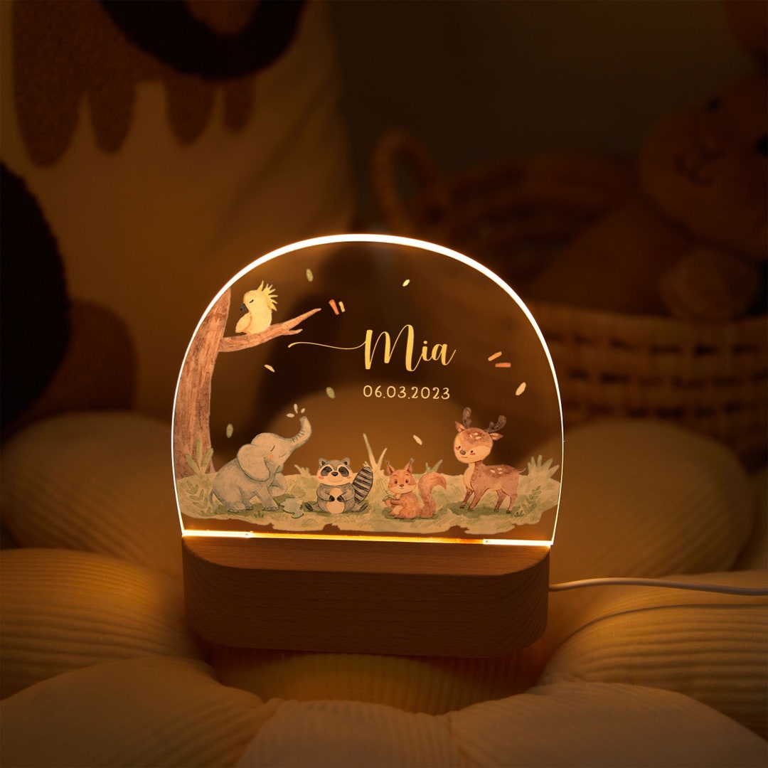 Personalized Baby Easter Gift, Baby Night Light, Baby Gift Birth, Baby ...