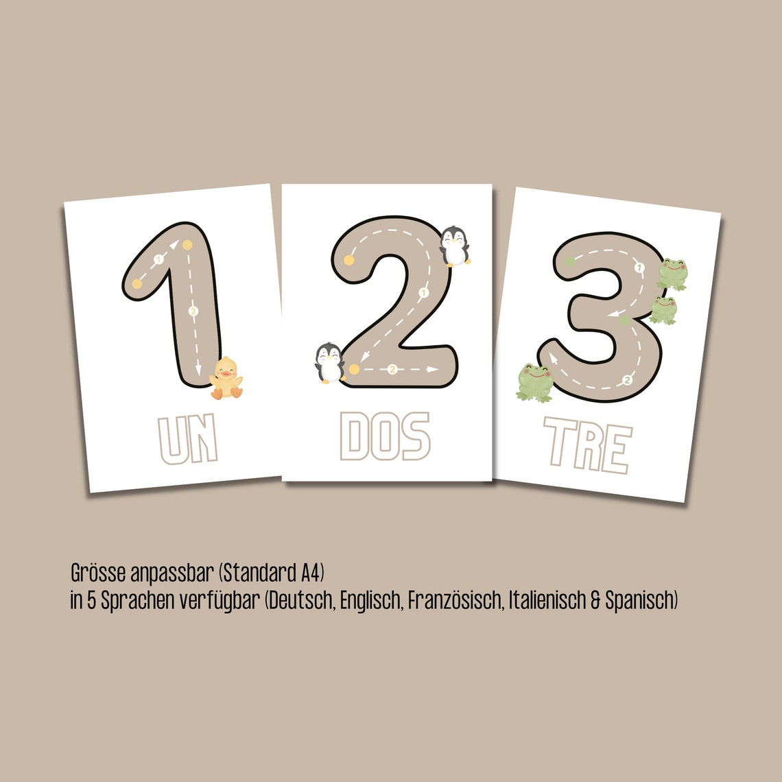 Learning to Count Writing for Children as PDF Download | Card Set ...