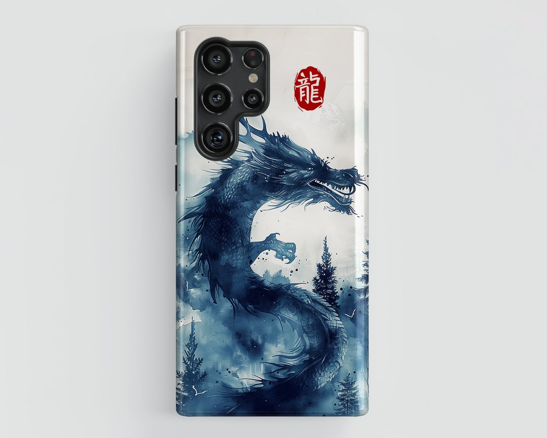 Chinese Watercolor Dragon Phone Case for Samsung Galaxy S23, S22, S21 ...
