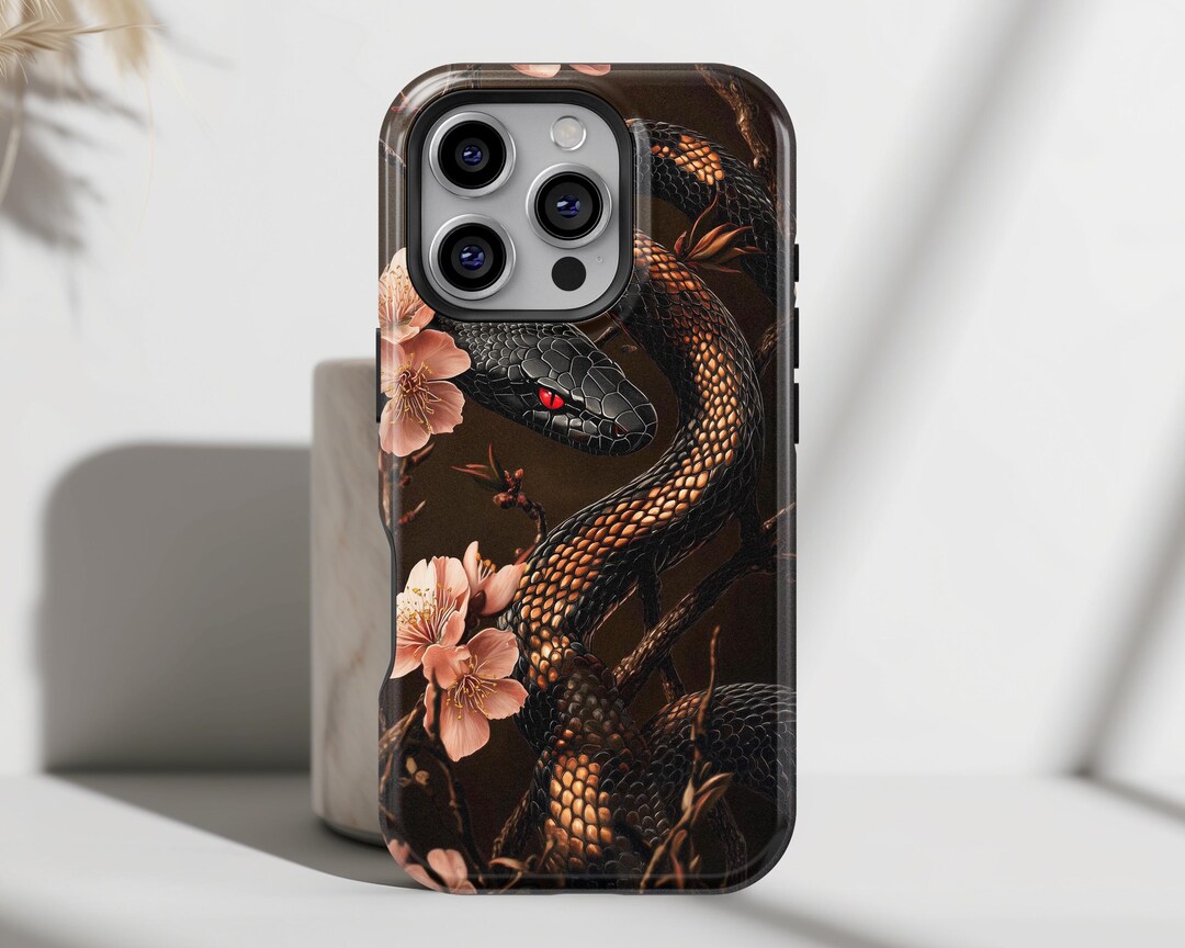 IPhone Case With Elegant Snake Art Design • Magsafe Phone Case • for ...