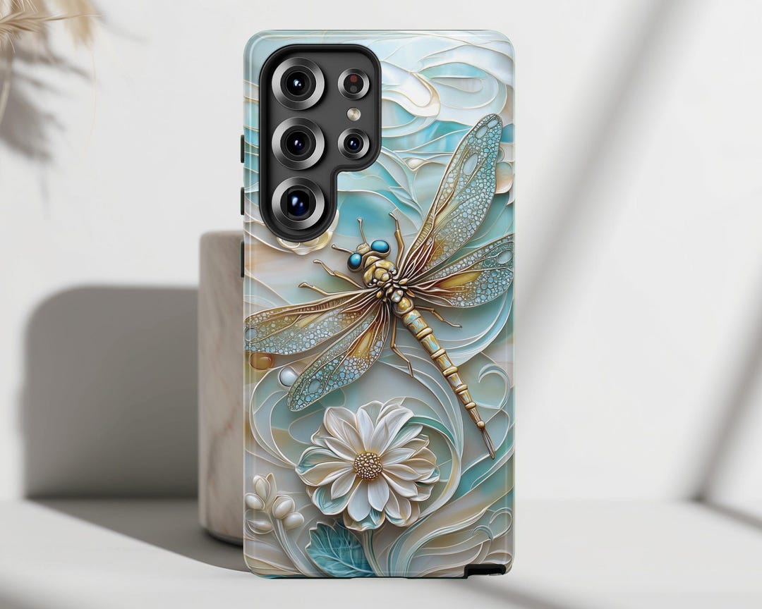 Dragonfly Stained Glass Art Phone Case, Phone Covers for Samsung Galaxy ...