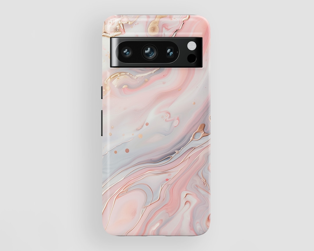 Pink Marble Design Phone Case for Google Pixel 9, 9 Pro, 9 Pro XL, 8, 8 ...
