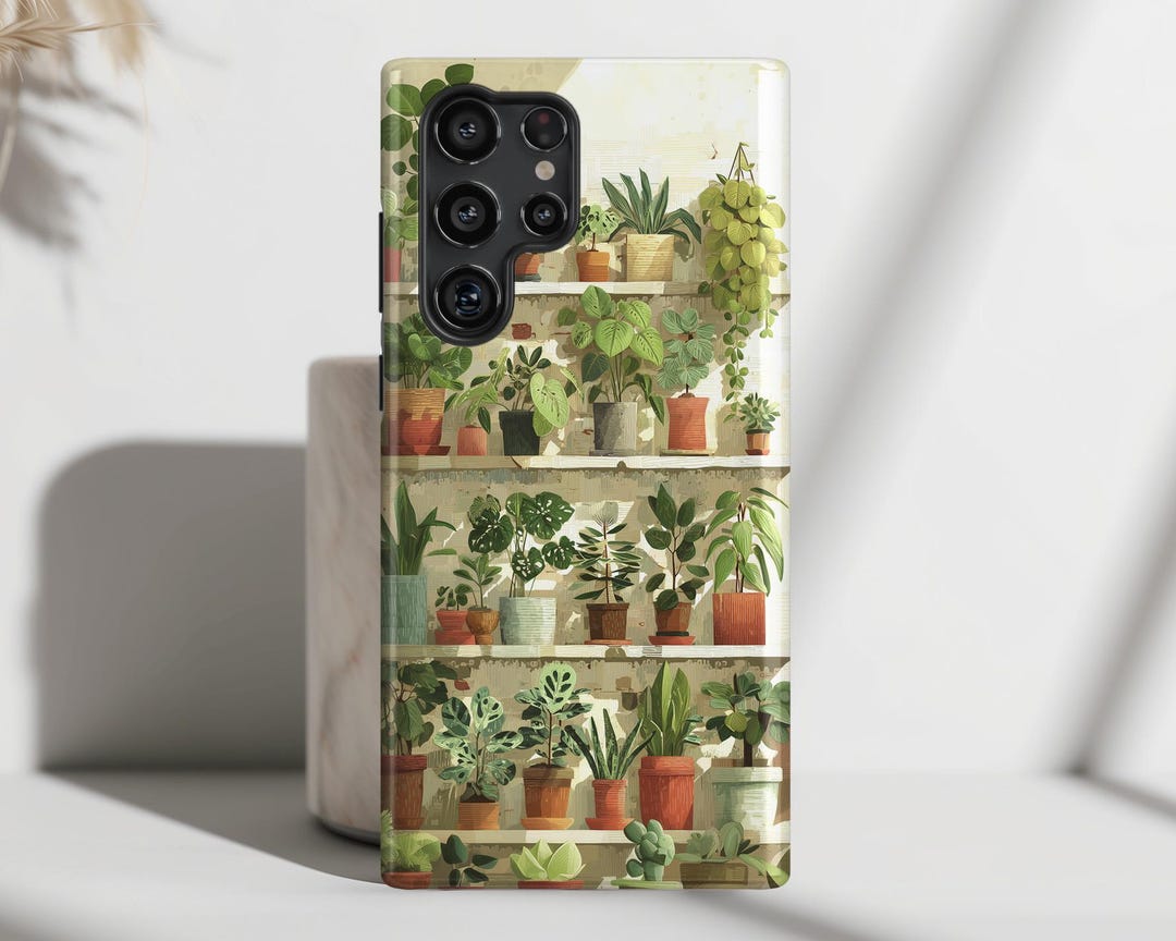 Watercolor Potted Plants Phone Case for Samsung Galaxy S25, S24, S23 ...