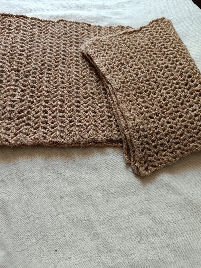 Bench Cushion Made of Jute, Crochet Jute Chair Cover, Universal Bench ...