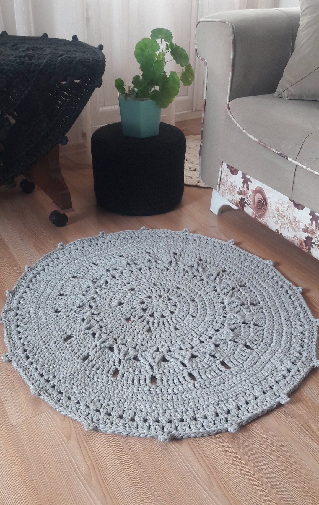 CROCHET RUG, Doily Rug, Round Carpet, Crochet Round Rug, Carpet, Babys ...