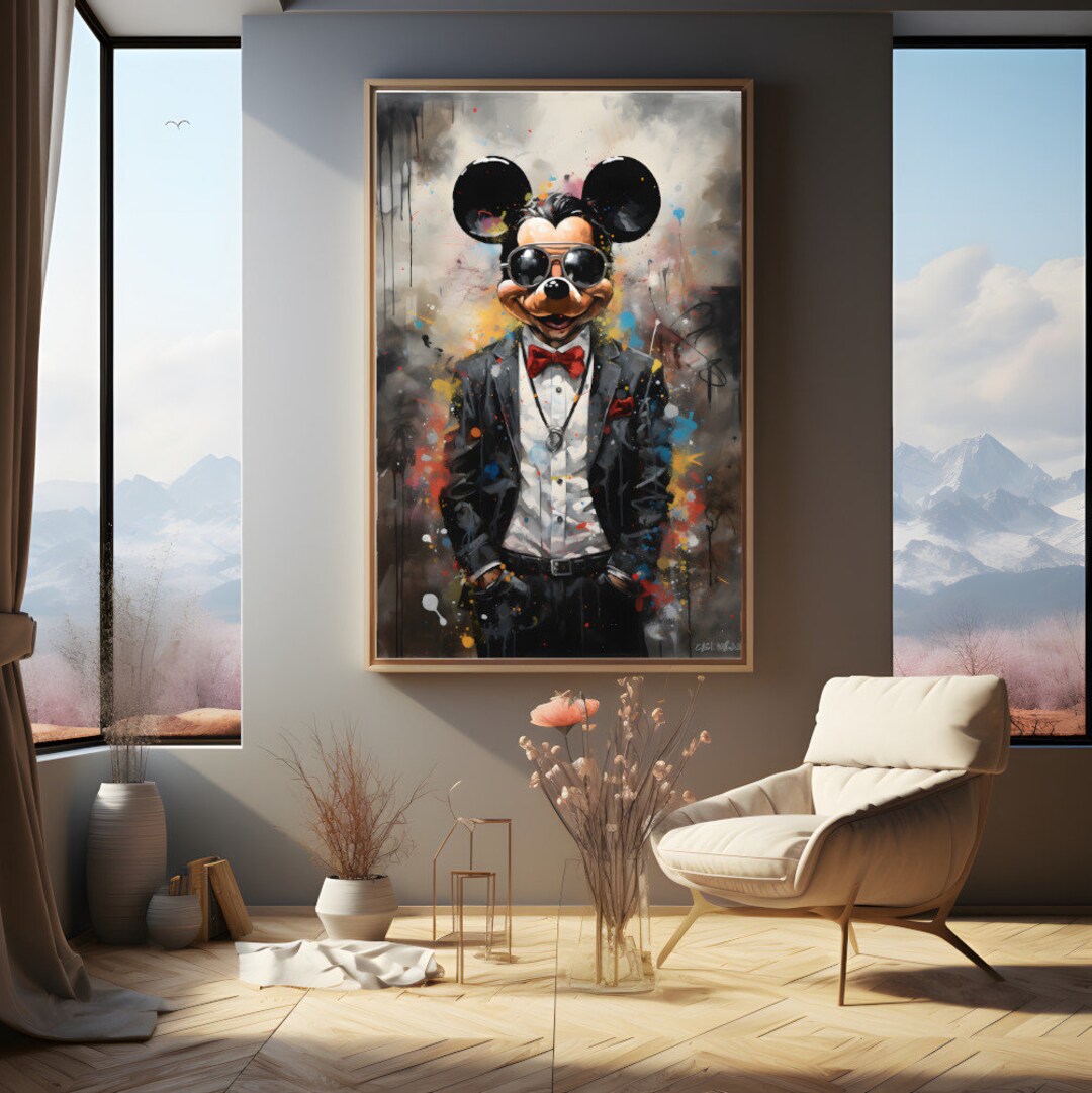 Mickey Mouse, BANKSY Style, Digital Art, Digital Print, Street Art ...