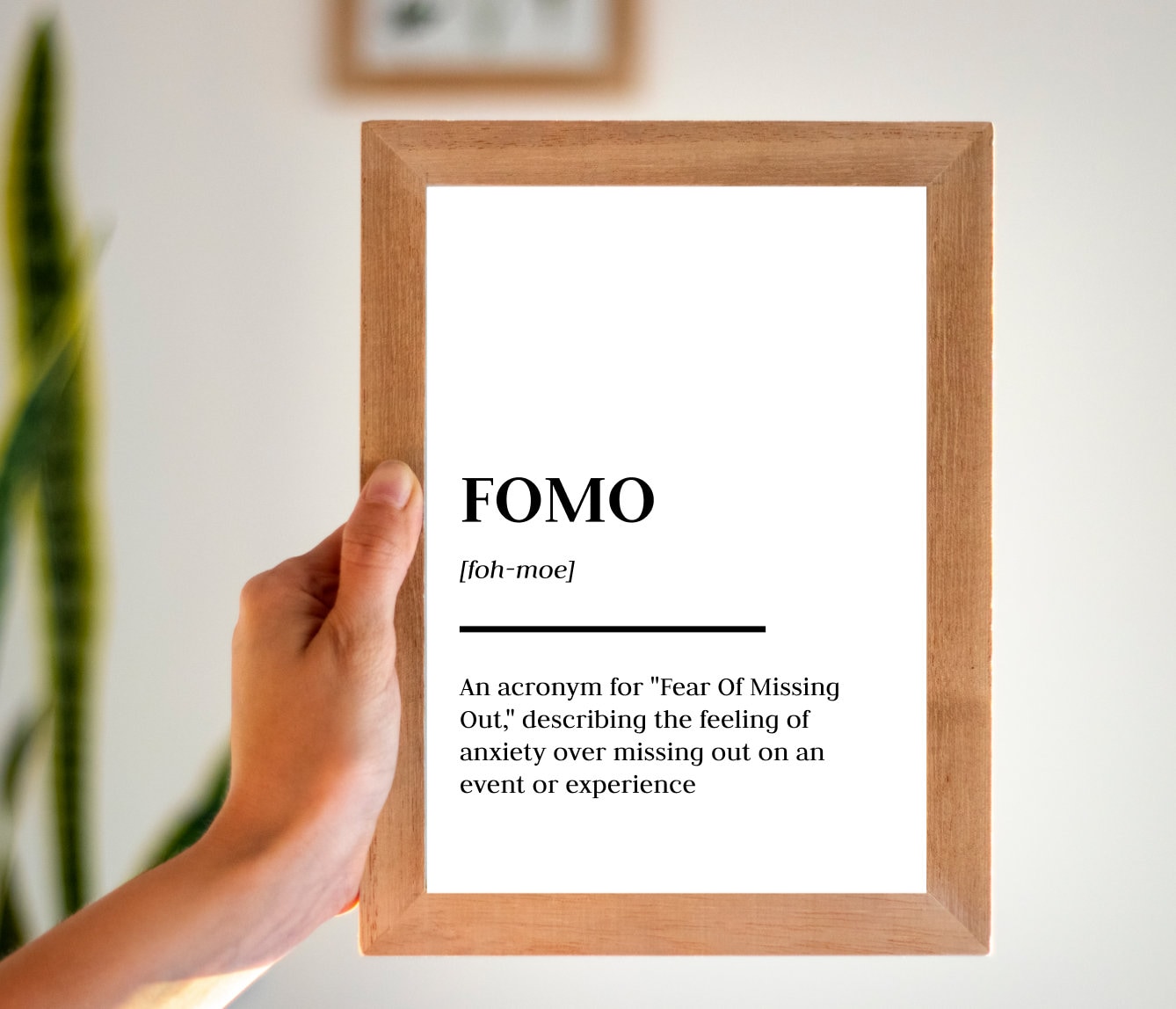 FOMO Slang Definition Print, Wall Art, Home Decor, Minimalist Poster ...