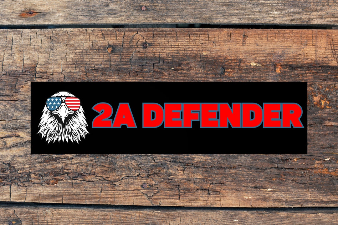 2A Defender Bumper Sticker 2A Bumper Sticker Second Amendment Sticker ...