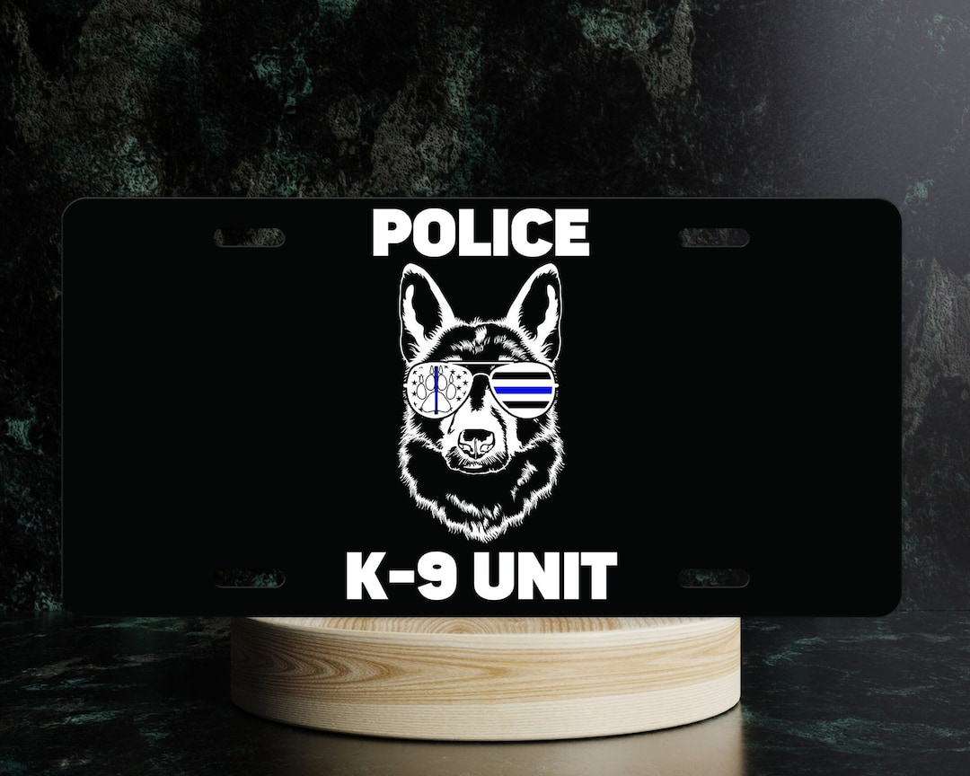 K-9 Unit License Plates Thin Blue Line K9 Unit Vanity License Plate ...