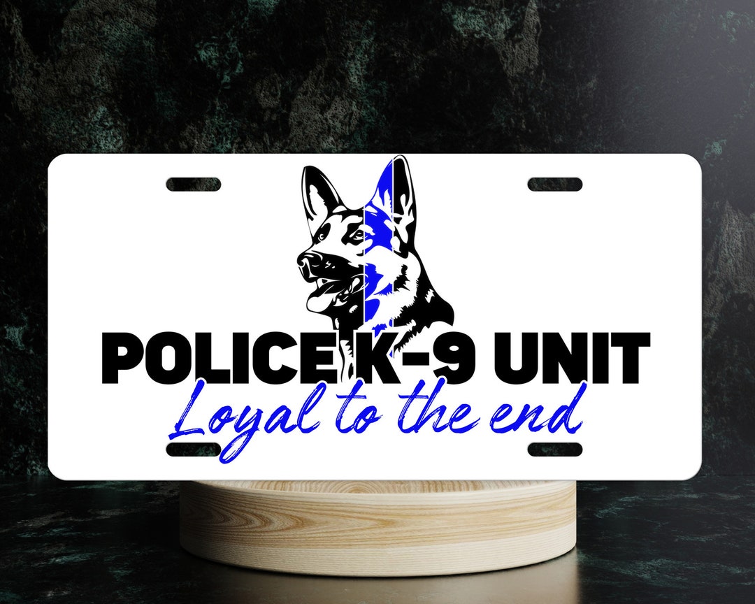 K-9 Unit License Plates K9 Unit Thin Blue Line Vanity License Plate ...