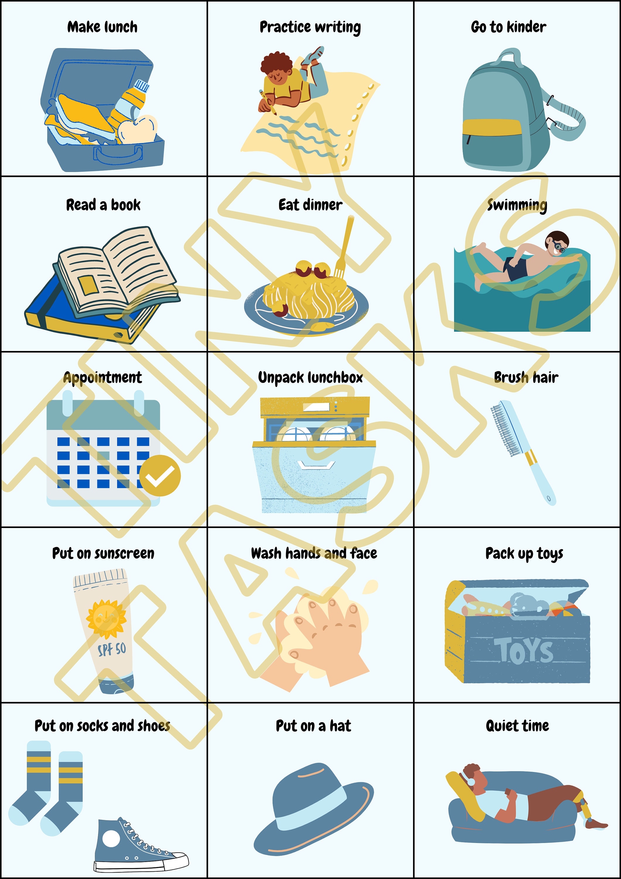 Daily Routine Cards - Etsy