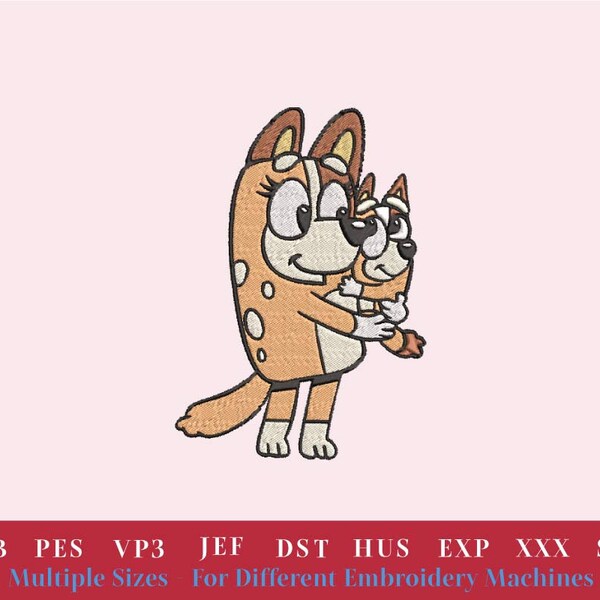 Bluey Pes Embroidery File - Etsy