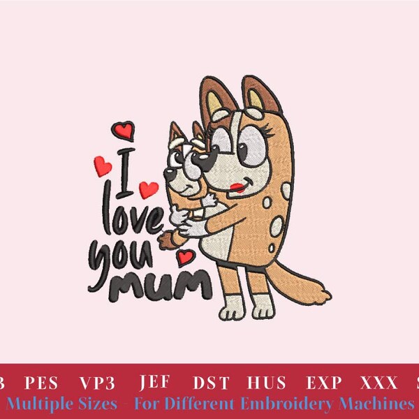 Bluey and Bingo Embroidery Design - Etsy