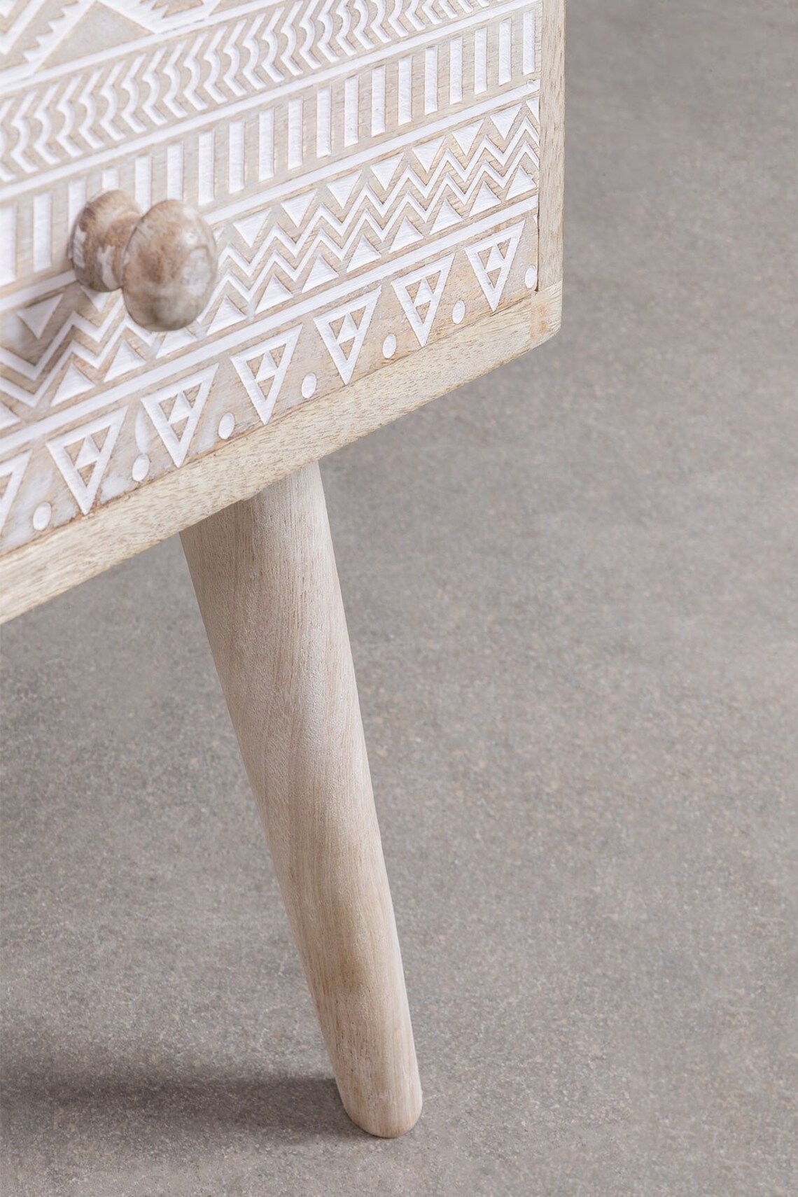 Mango Wood Bedside Table With Drawers - Etsy