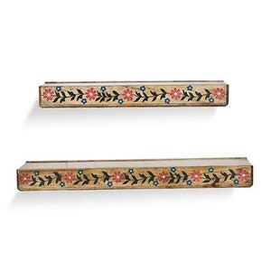 Set of Wall Shelves Handmade Indian for Living Room Decor Wall Bracklet ...