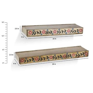 Set of Wall Shelves Handmade Indian for Living Room Decor Wall Bracklet ...