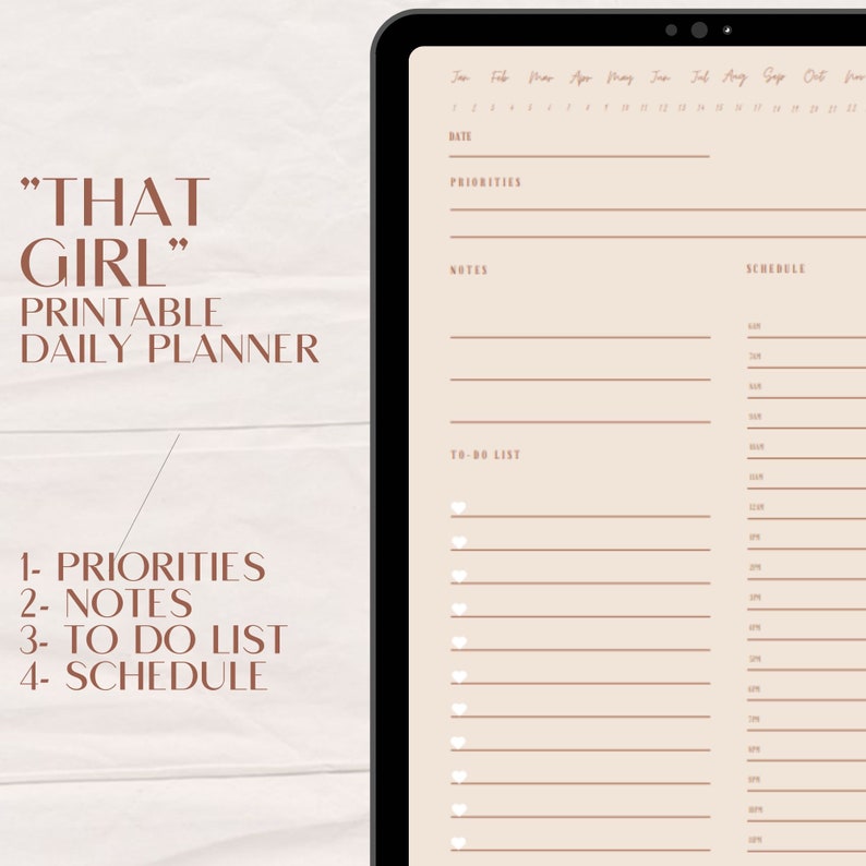 Printable That Girl Daily Planner Day Planner Printable - Etsy