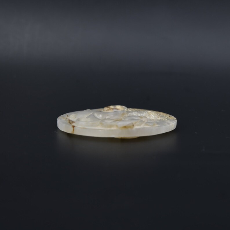 A Vintage Chinese Carved Jade Disc Depicting a Beast on an - Etsy