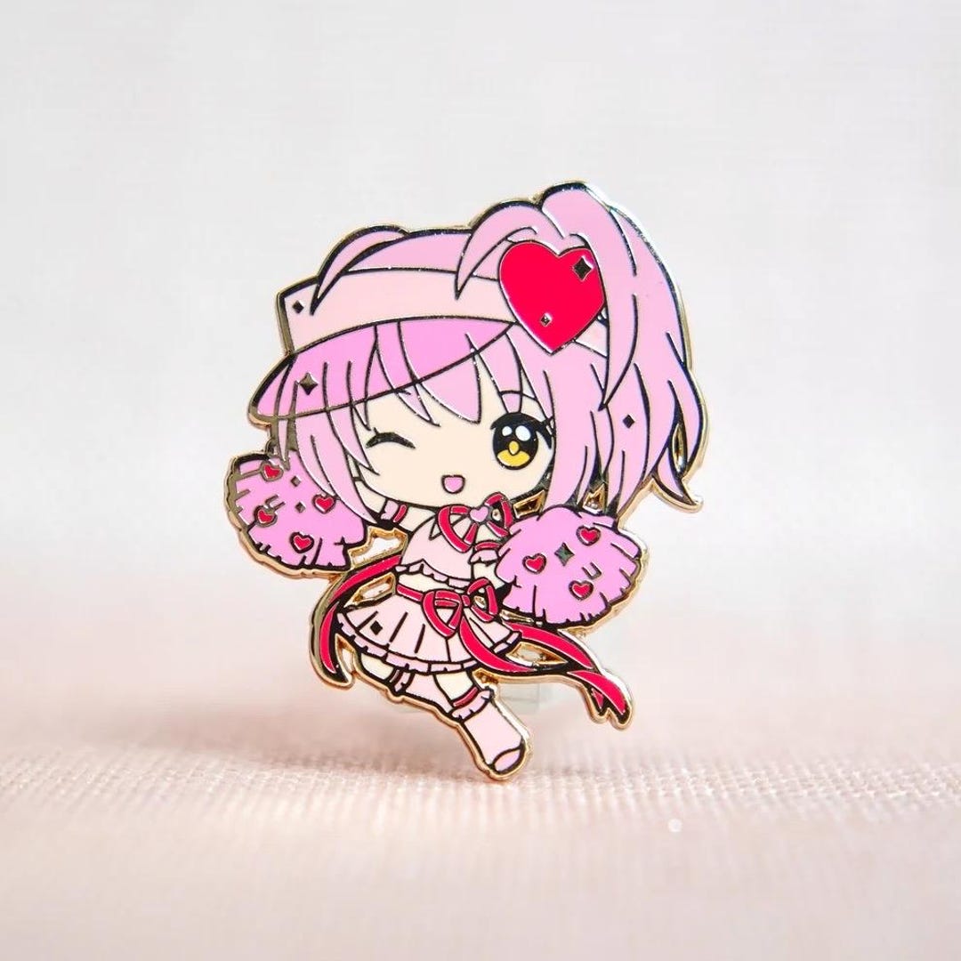 Amulet Heart Enamel Pin: Magical Girl Collectible, Amu Hinamori Shugo ...