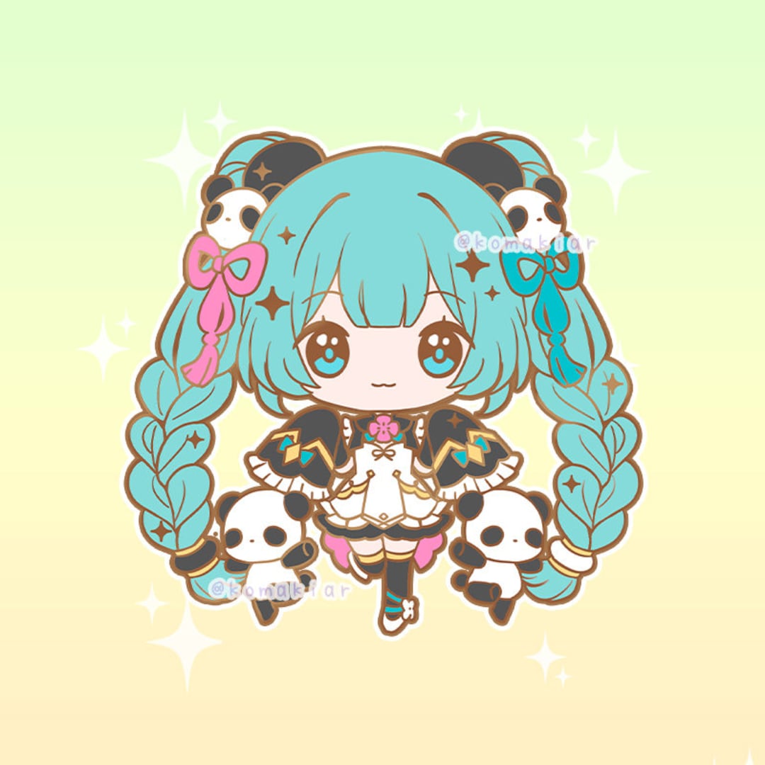 PREORDER: Panda Miku Enamel Pin / Vocaloid Hatsune Miku / Cute Anime ...