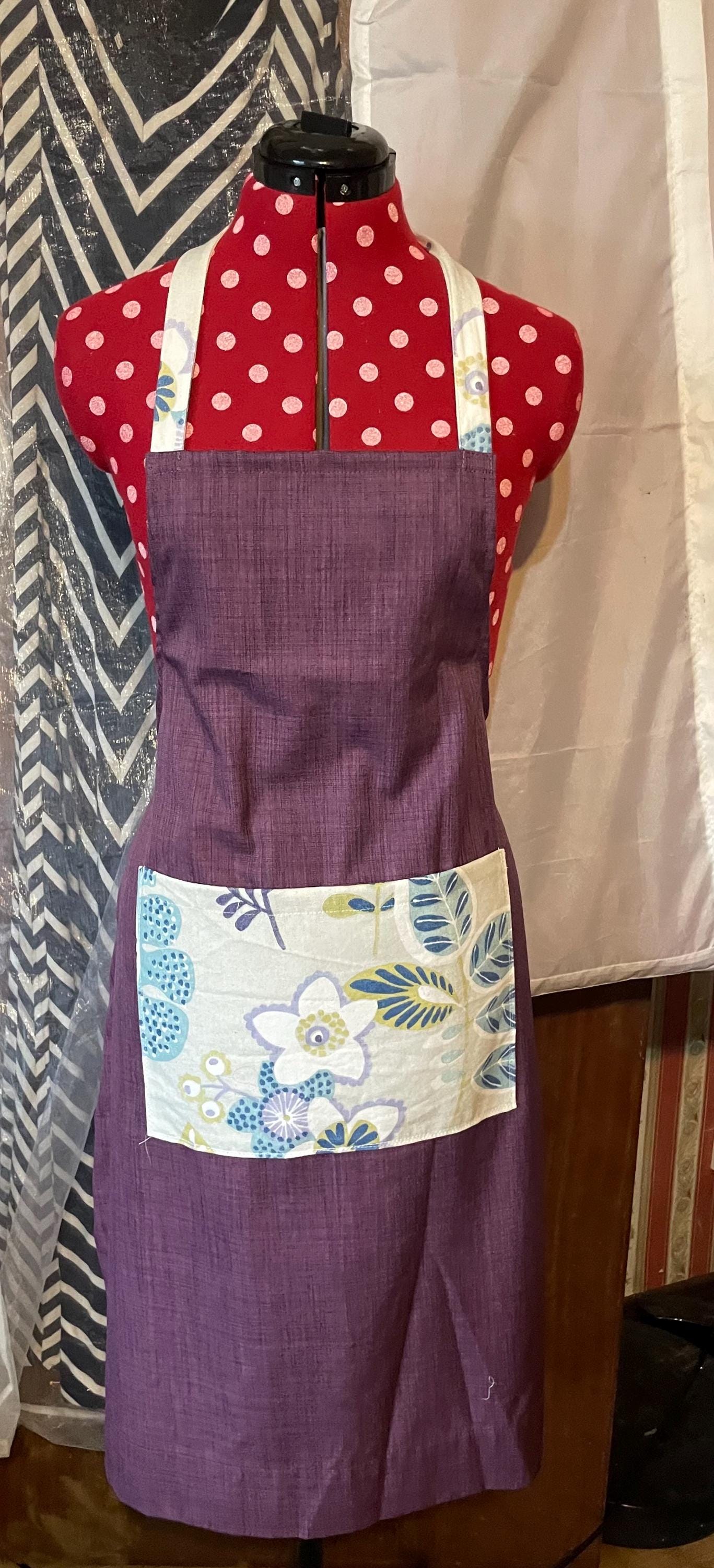 Apron Made From Repurposed Curtains - Etsy