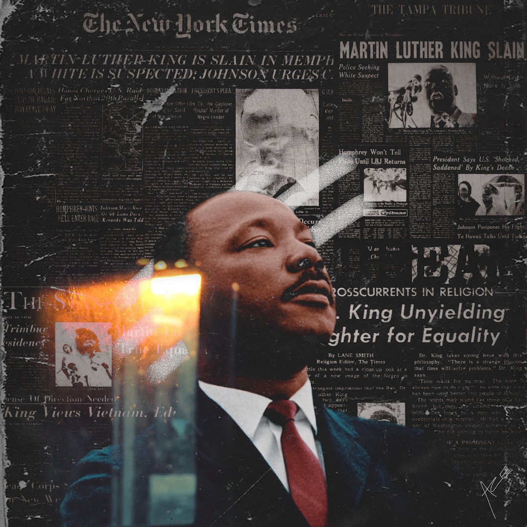 Martin Luther King Jr Digital Art Piece, MLK Poster, (digital Download ...