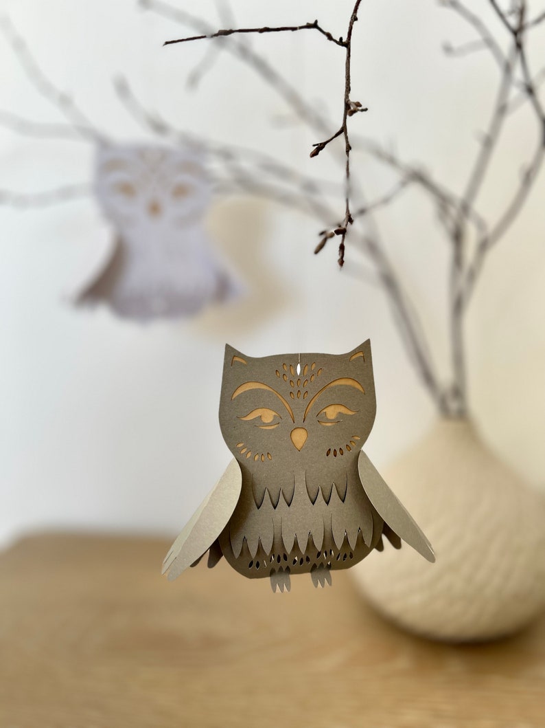 Plotterdatei SVG PNG DXF Eule Anhänger Herbst - Etsy.de