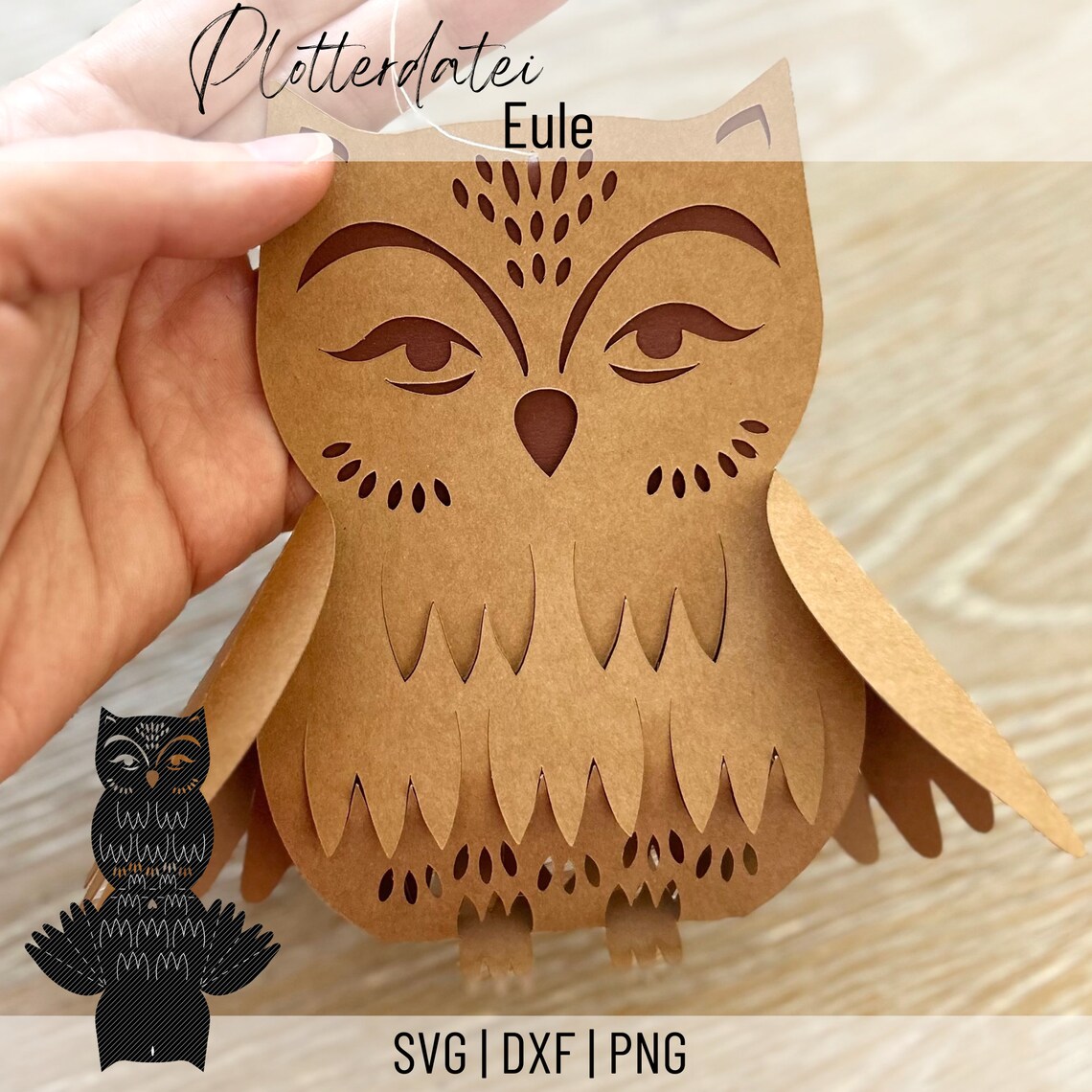 Plotterdatei SVG PNG DXF Eule Anhänger Herbst - Etsy.de