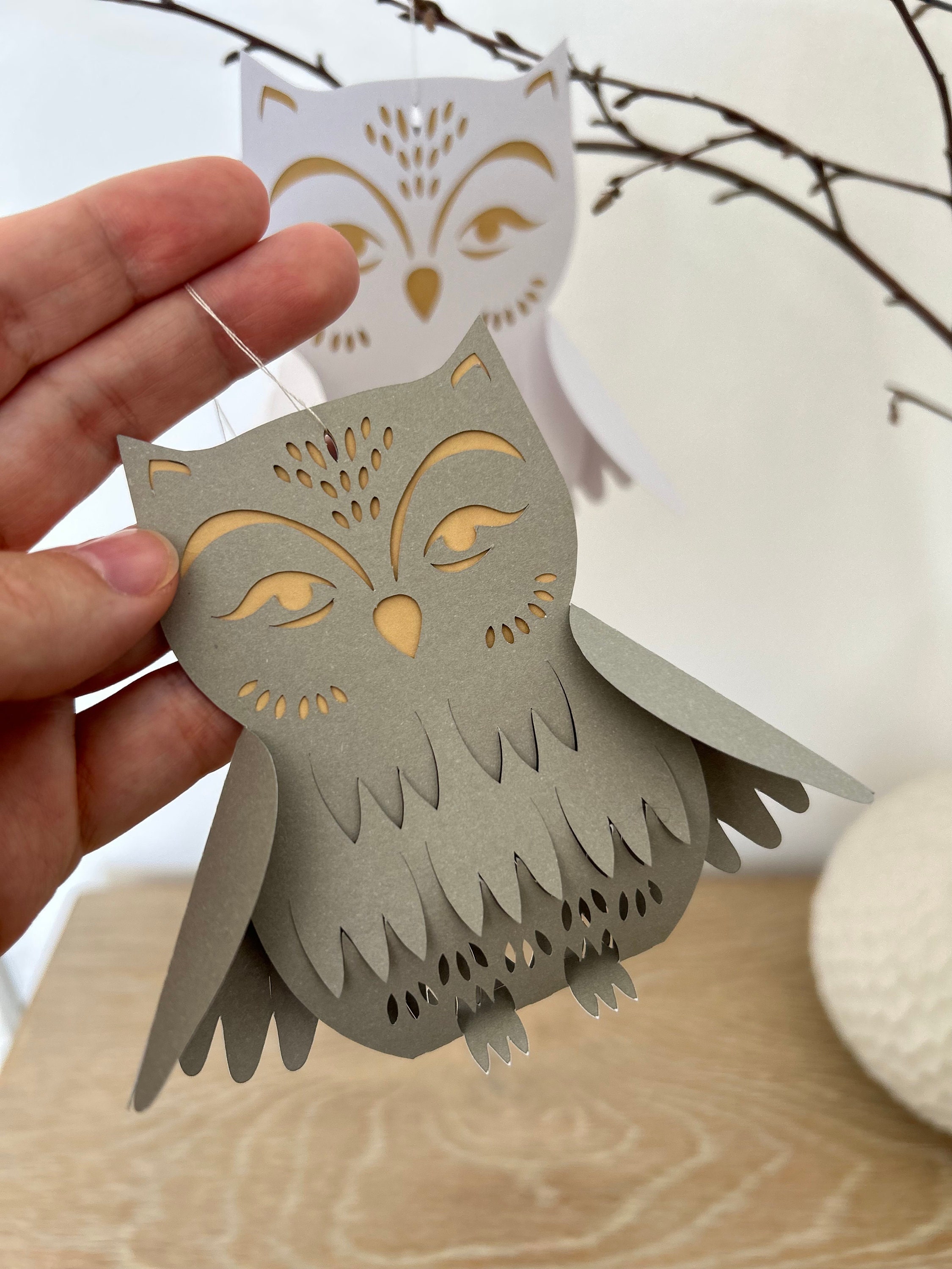 Plotterdatei SVG PNG DXF Eule Anhänger Herbst - Etsy.de