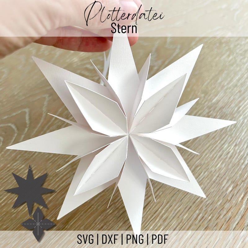 Poinsettia 3d Paper Template - Etsy UK