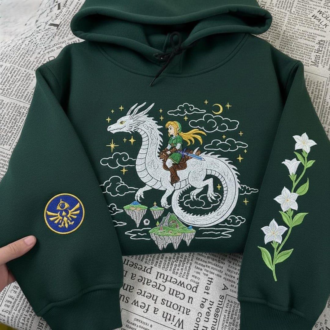 Legend of Zelda Embroidered Sweatshirt: Breath of the Wild - Etsy