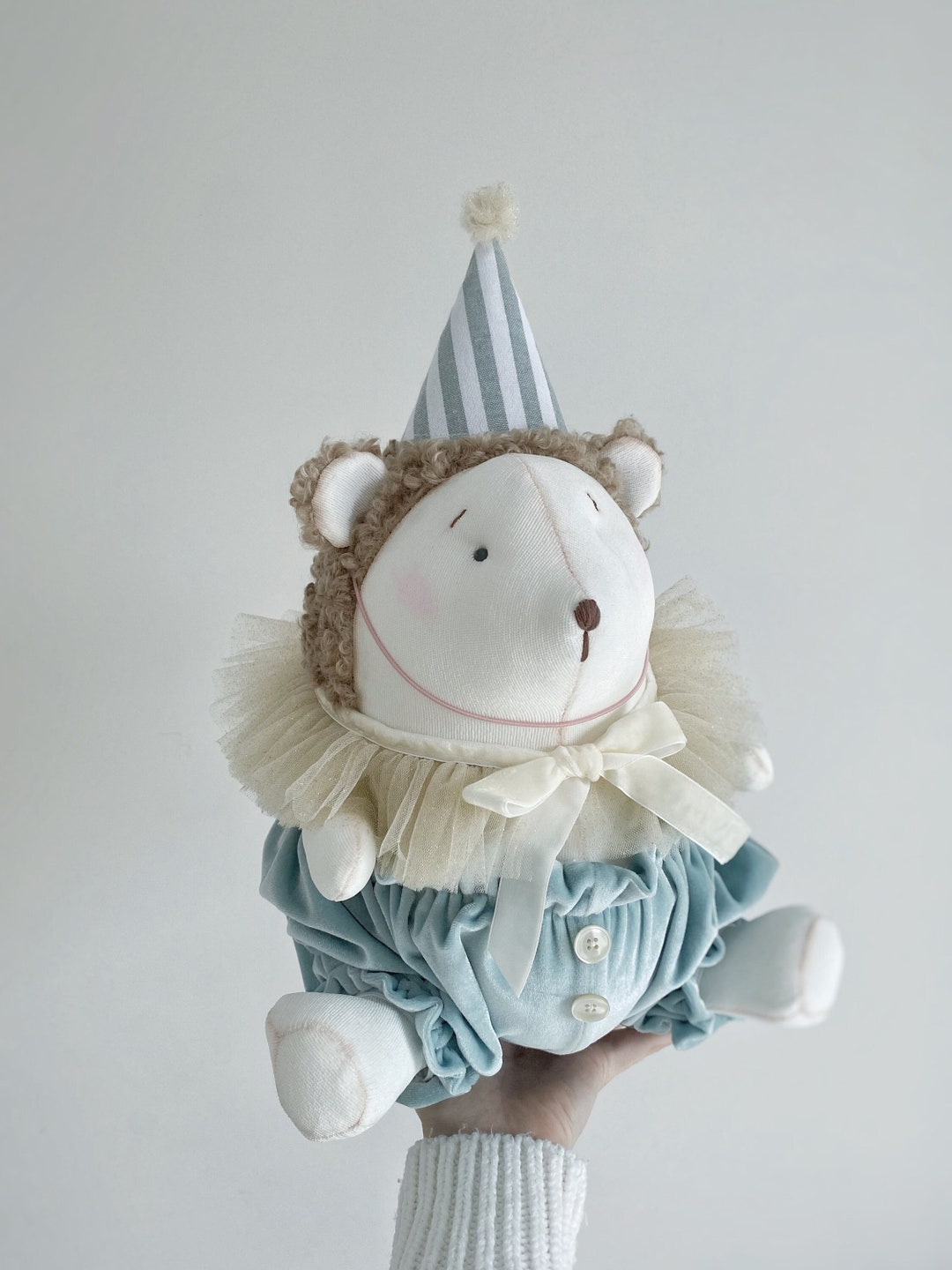 Handmade Fabric Doll HEDGEHOG Cloth Figure Stuffed Toy 16.5 Inches - Etsy