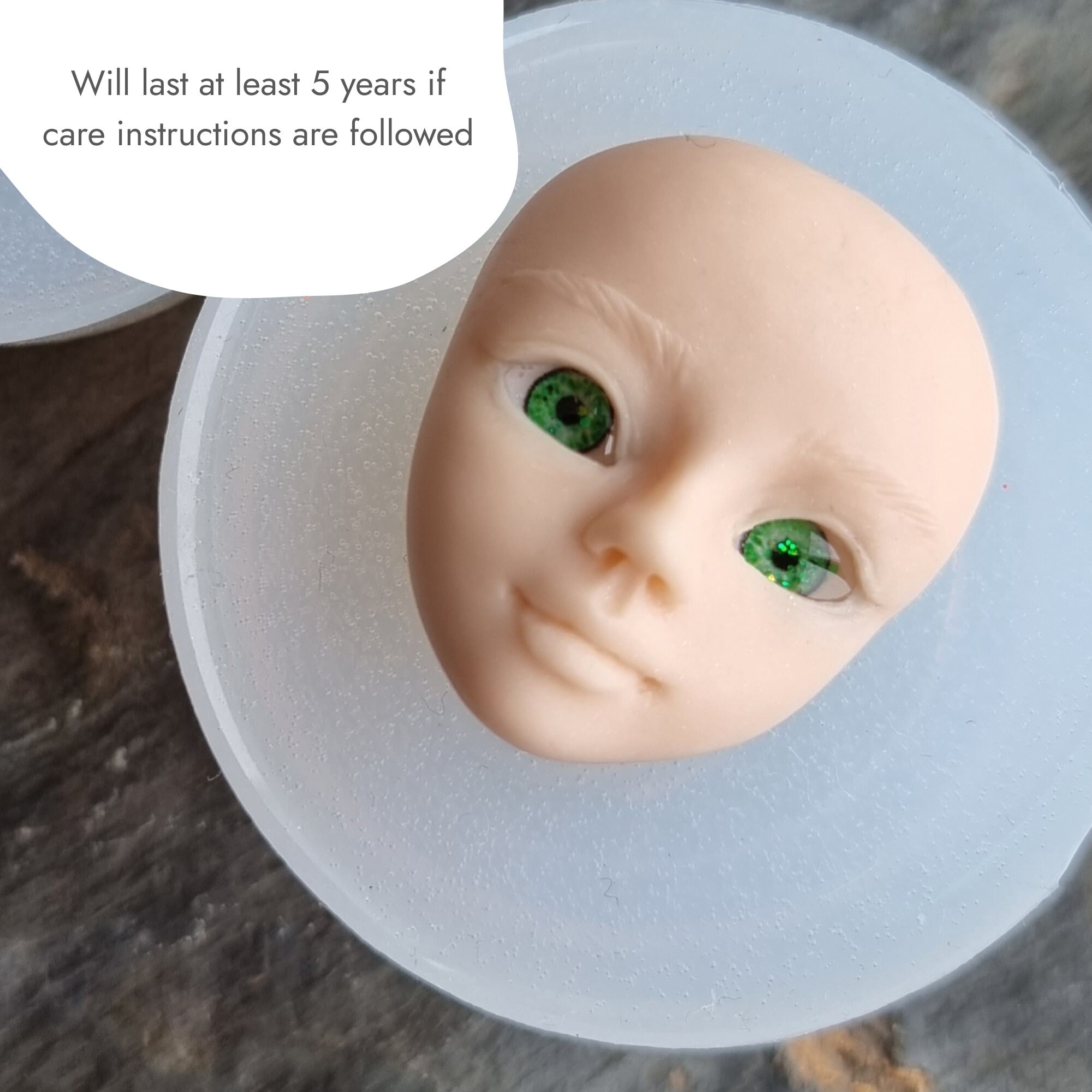 Silicone Mold for Making Doll Faces With Cabochon Eyes - Etsy