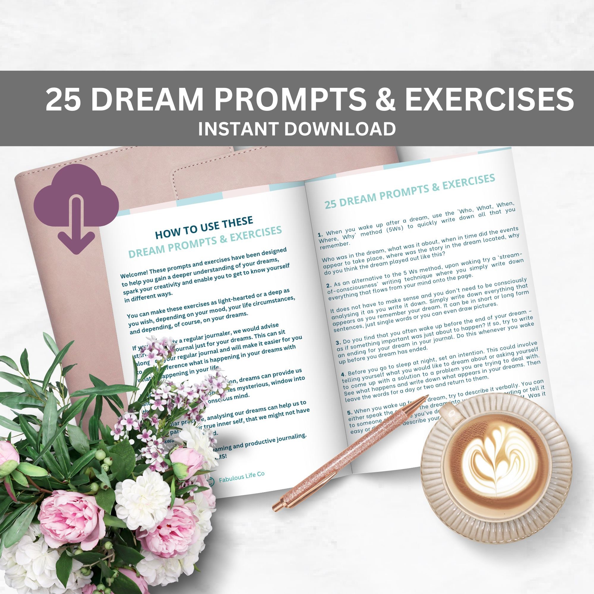 Creative Dream Prompts & Exercises, INSTANT PDF DOWNLOAD, 25 Deep ...