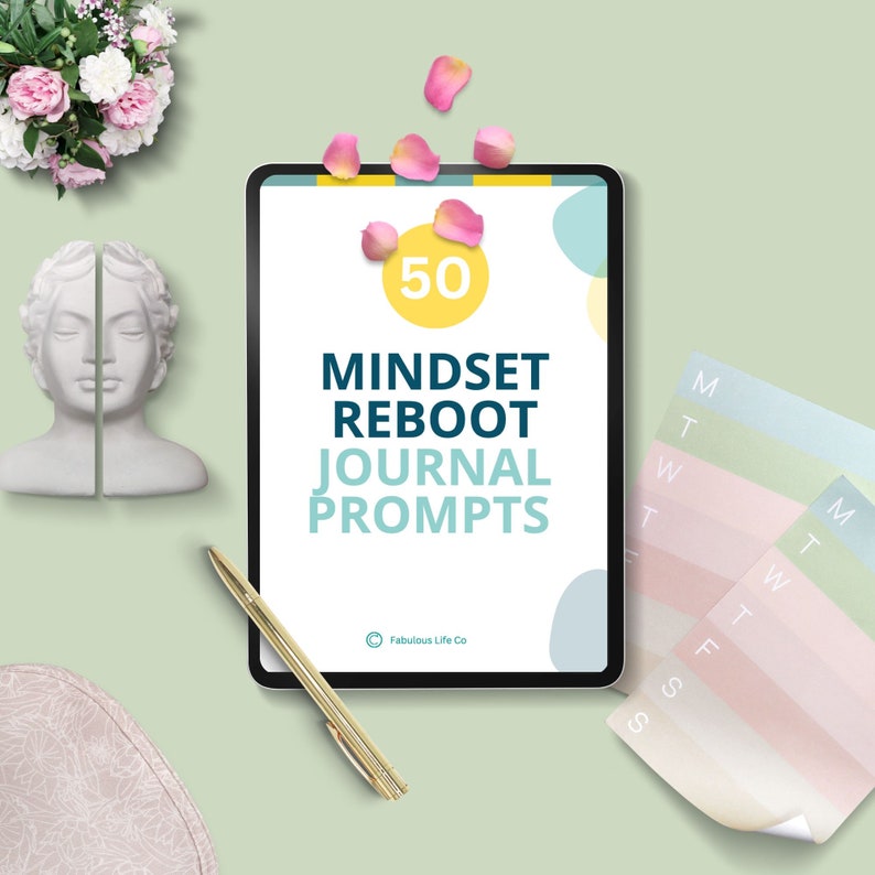 Mindset Journal Prompts INSTANT DOWNLOAD PDF, 50 Guided Prompts, Goal ...