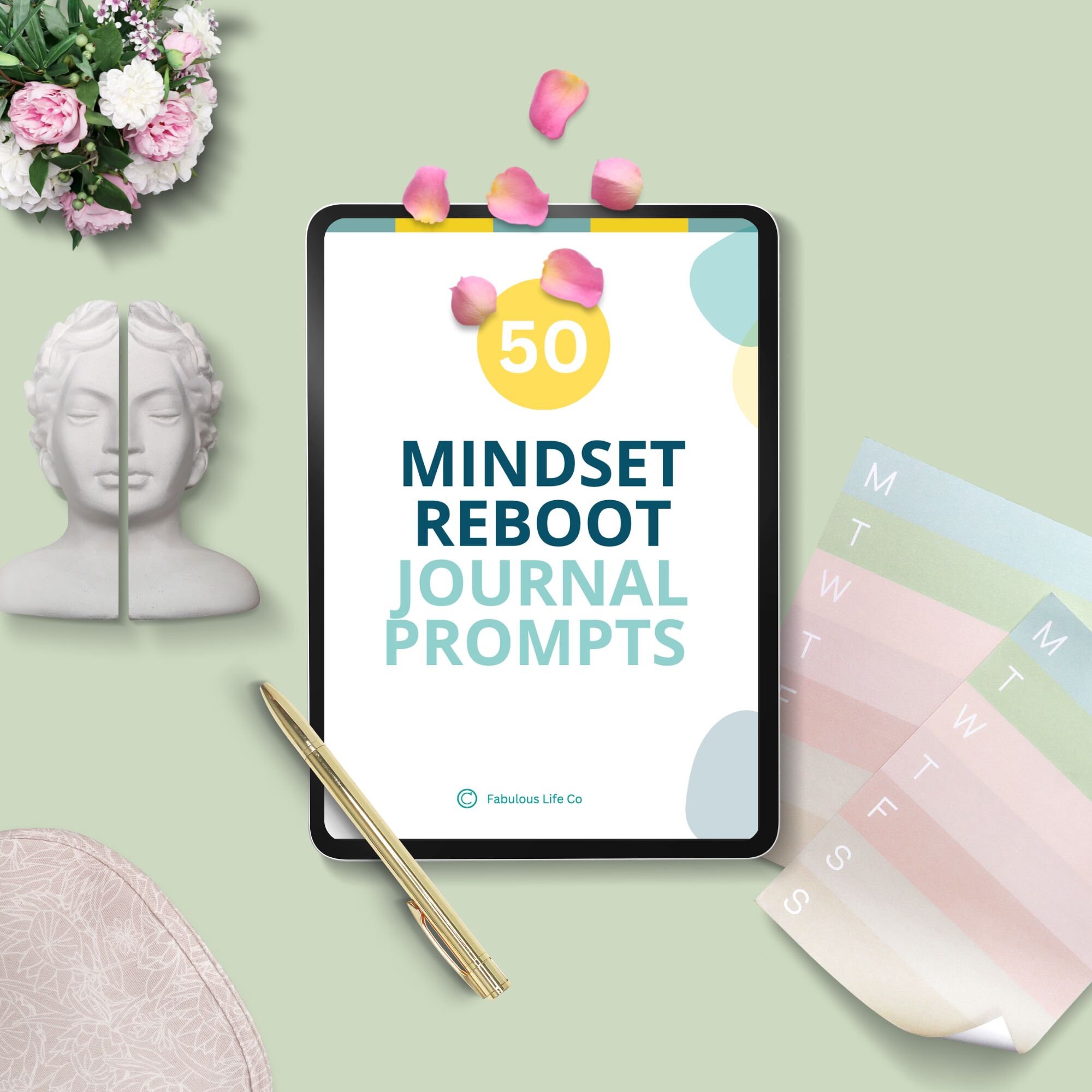 Mindset Journal Prompts INSTANT DOWNLOAD PDF, 50 Guided Prompts, Goal ...